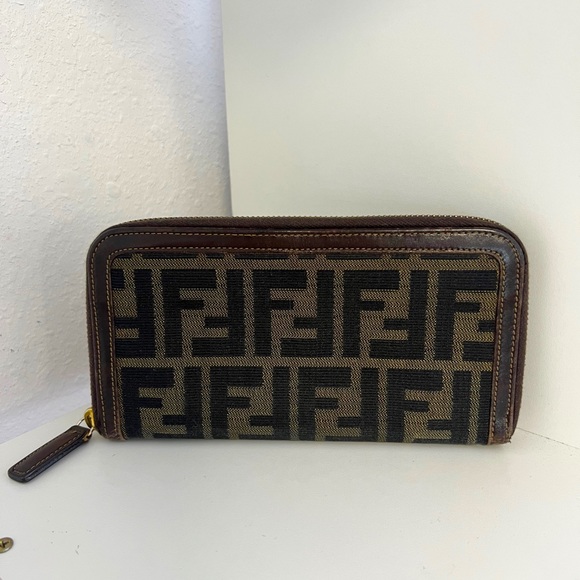 Fendi | Bags | Fendi Monogram Zip Around Wallet | Poshmark